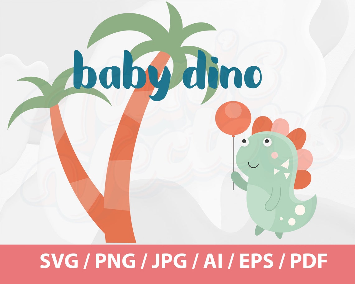 Cute Dinosaur Clipart dino PNG Baby Dino Clip Art Nursery | Etsy