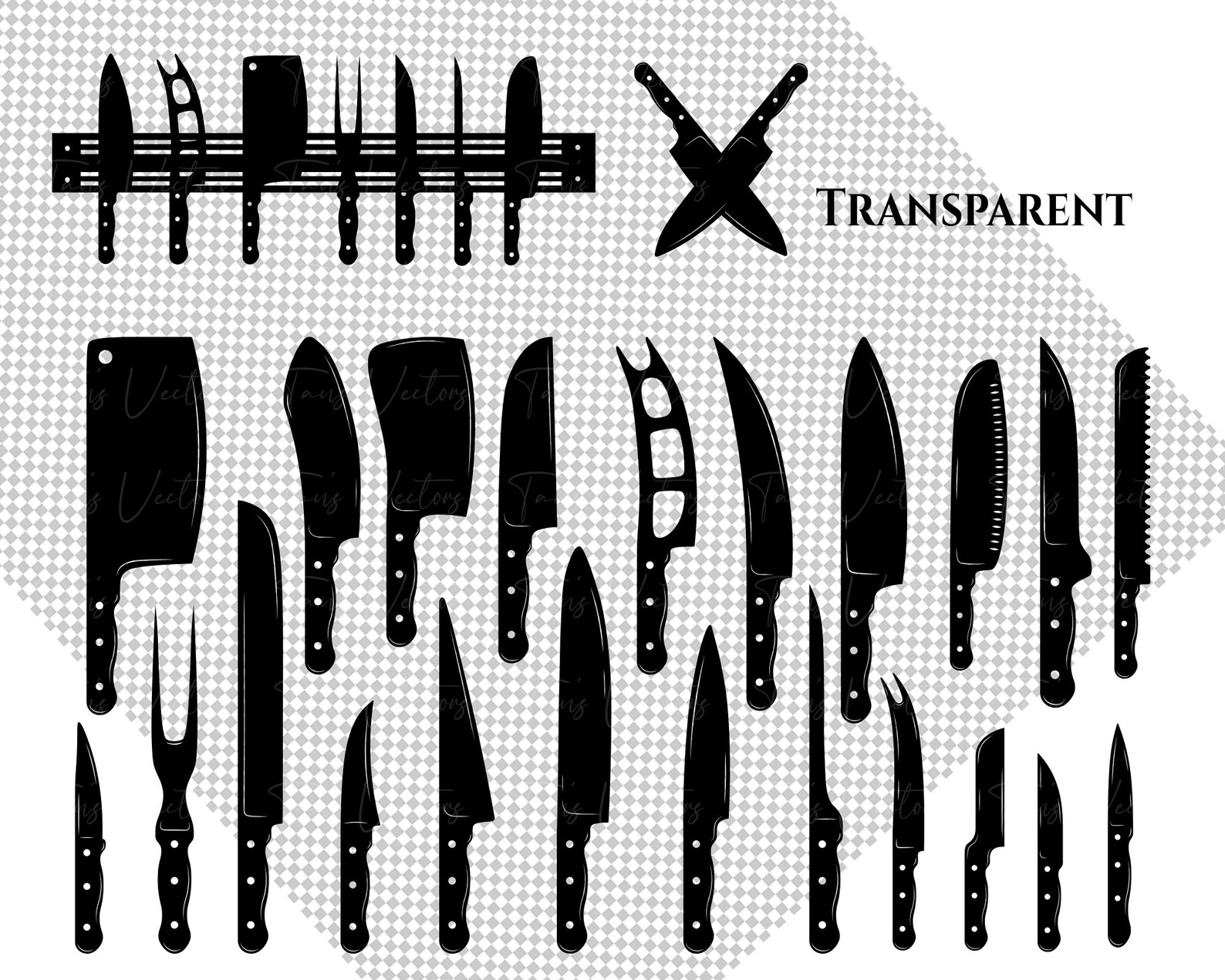 Knife Collection SVG Knife Svg Kitchen Knife Cook Knife - Etsy