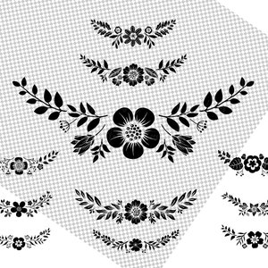 Floral Monogram SVG - Floral Wreath Svg, Floral Divider Svg, Split ...