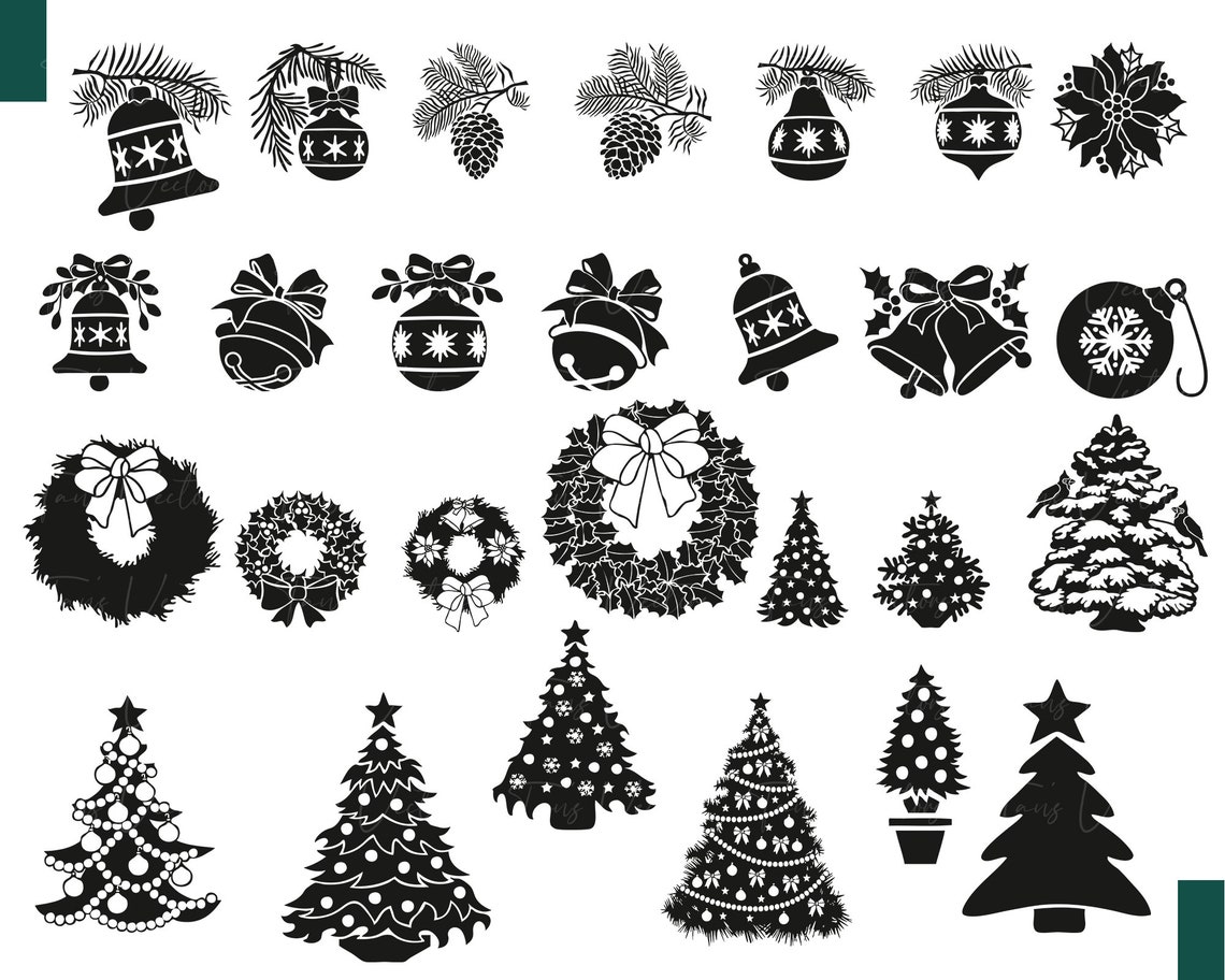 Christmas Elements SVG - Christmas Symbols, Christmas Clipart, Santa's ...