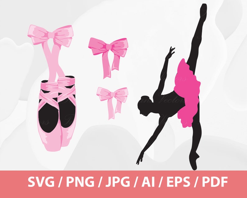 Ballerina SVG - Ballet SVG Bundle, Ballet Silhouette, Ballerina Dress ...
