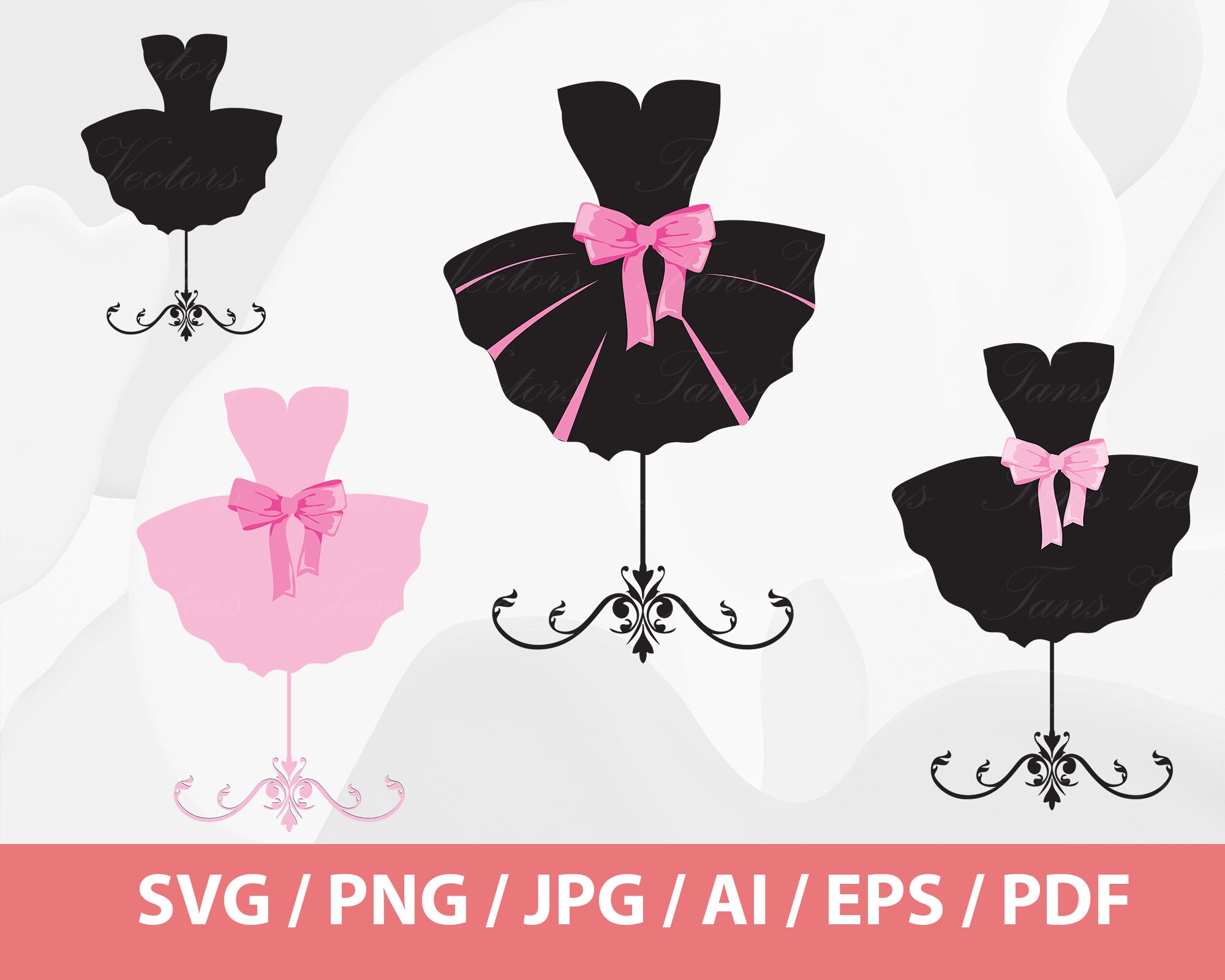 Ballerina SVG - Ballet SVG Bundle, Ballet Silhouette, Ballerina Dress ...