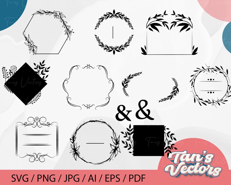 Wedding Monogram - Svg Bundle | Monogram Svg | Split Monogram Svg ...