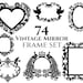 Vintage Mirror Frames Set Mirror Frame Svg, Frame Svg, Monogram Frame ...