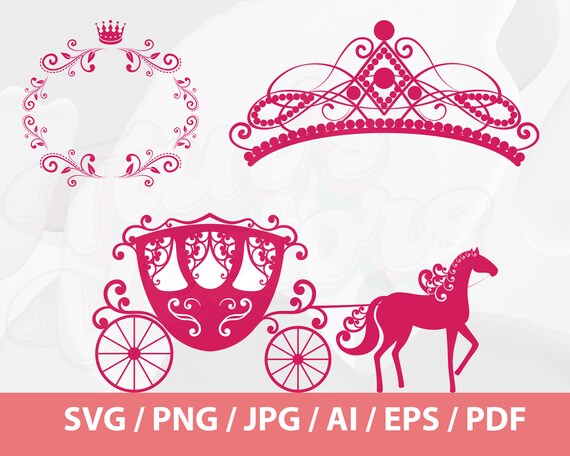 Pink Royal Crown SVG Princess Tiara SVG King Crown Queen - Etsy