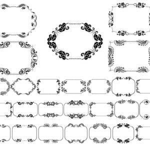 Decorative Frame SVG - Rectangle Frame Svg, Frame Svg, Floral Frame Svg ...