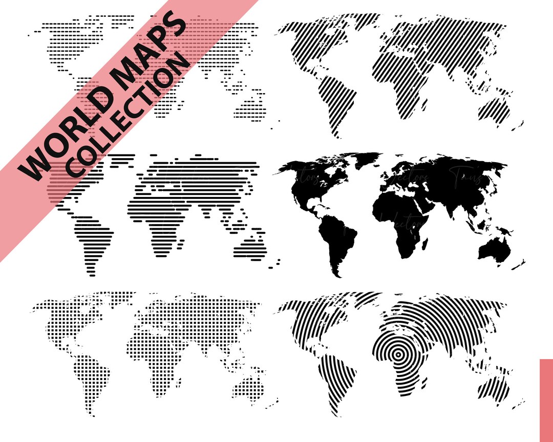 World Maps Collection SVG - World Map SVG, World SVG, Travel Svg, World ...