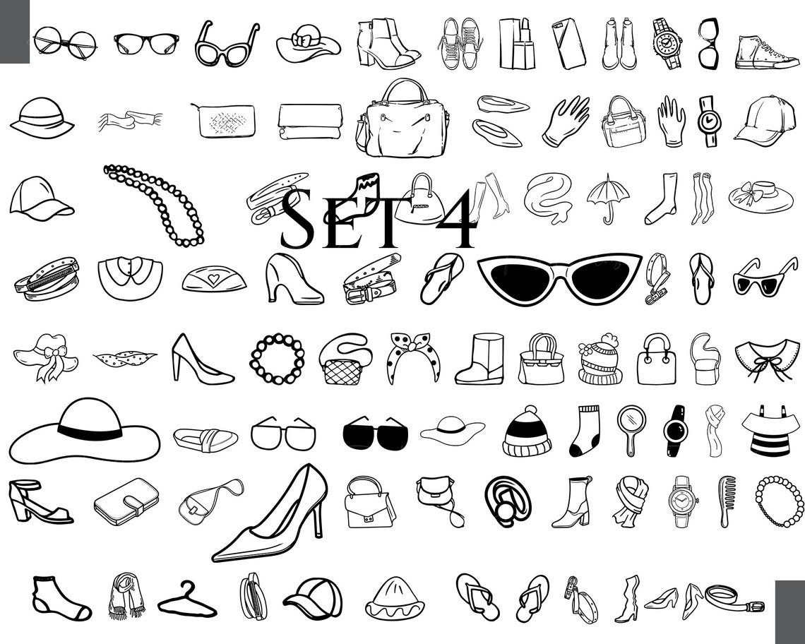 Woman Clothes Collection Set - Clothes Svg, Clothing Svg, Clothes ...