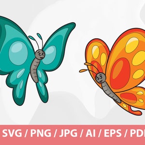 Cute Butterfly Clipart - Spring Bugs, Butterfly Clipart, Butterfly SVG ...