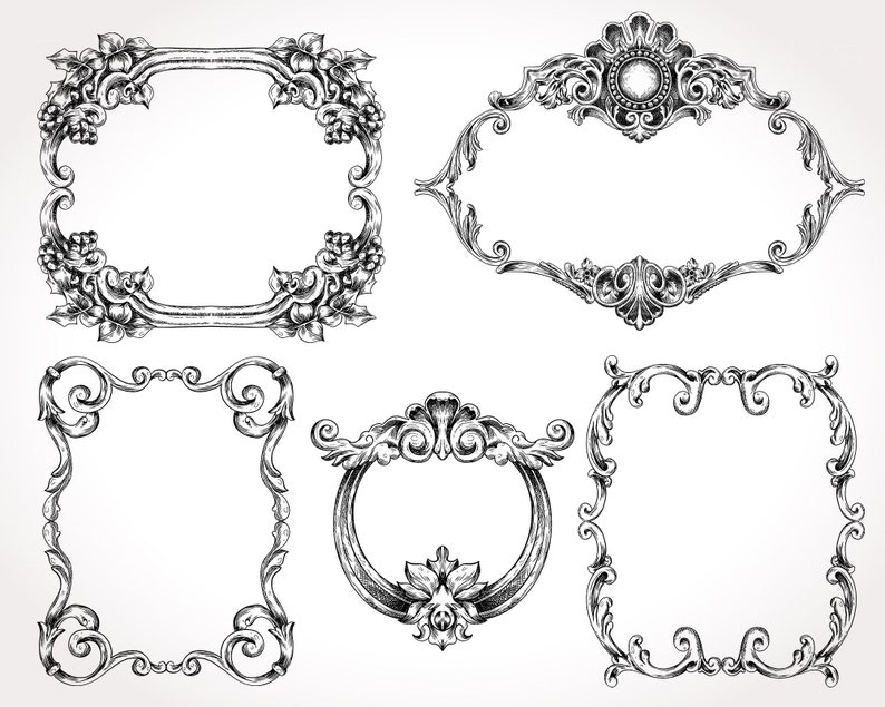 Ornamental Frame SVG - Decorative Frame Svg, Wedding Frame Svg ...