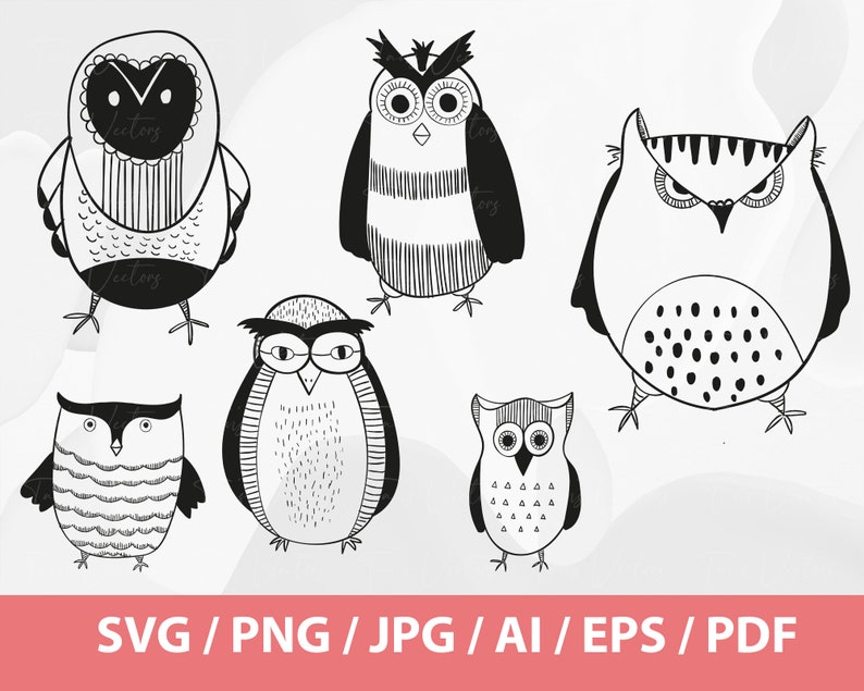 Cute Owl SVG Owl SVG Birds SVG Owl Clipart Owl - Etsy