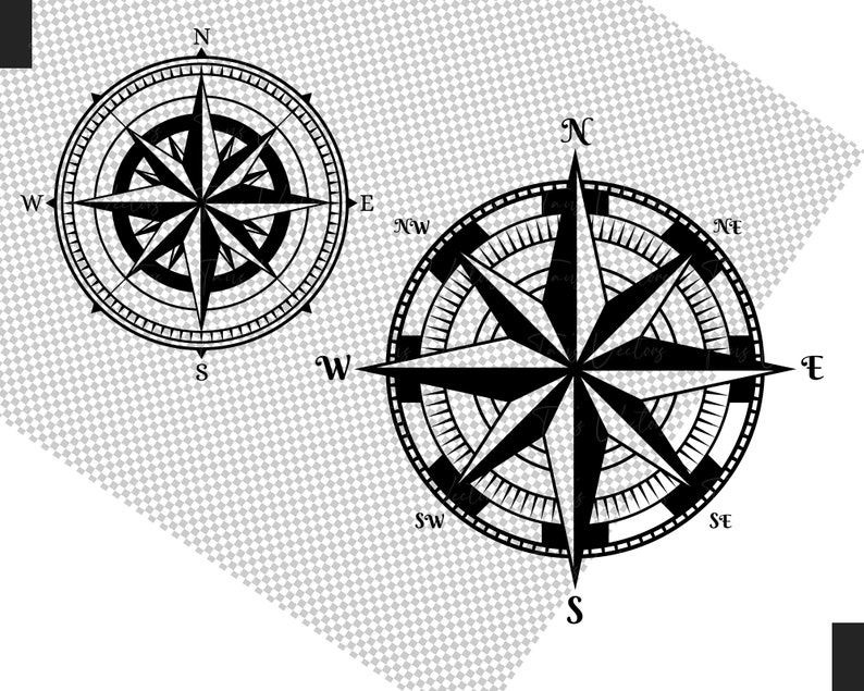 Compass Collection Set - Compass SVG, Nautical Compass, Compass Clipart ...