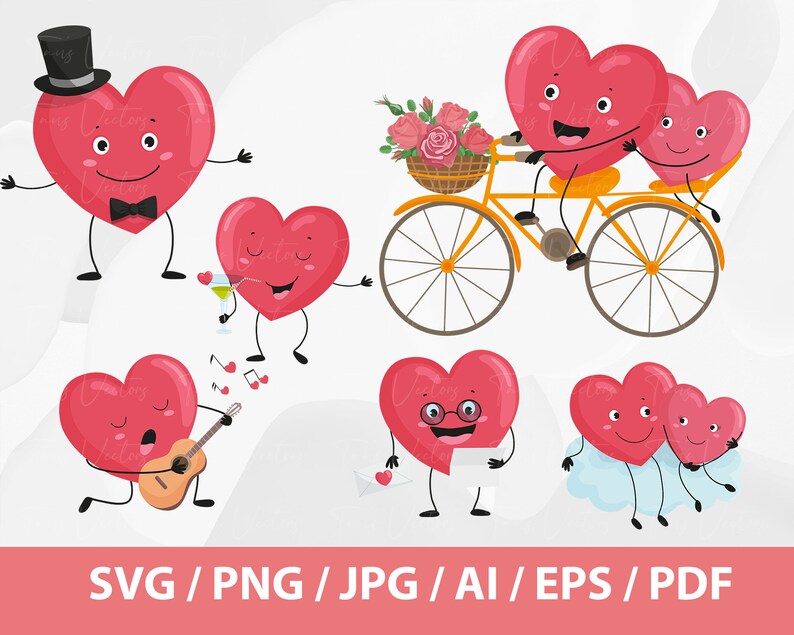 Collection of Hearts SVG Cute Heart Svg Love Svg - Etsy