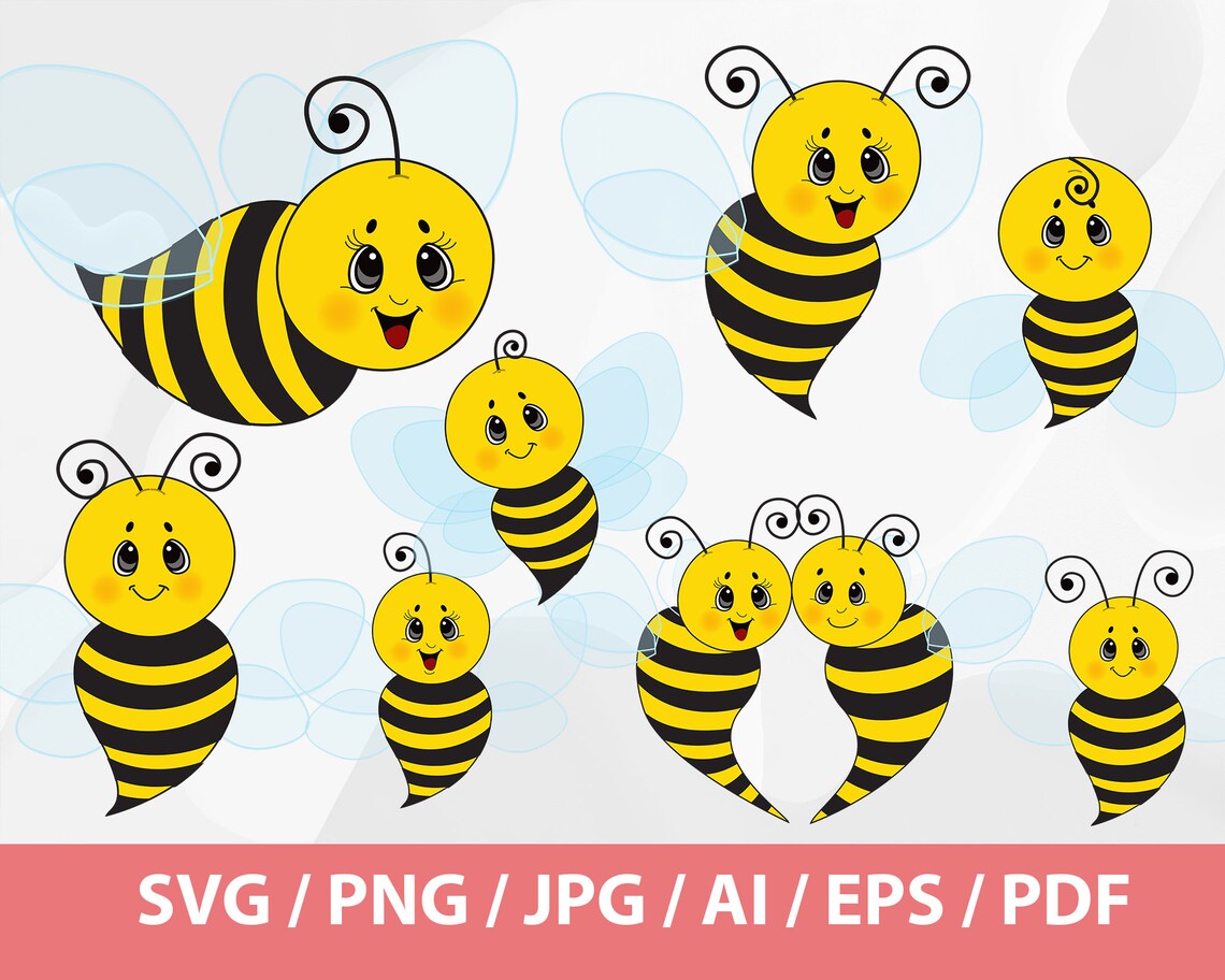 Bee SVG Bumble Bee Svg Cute Bee Svg Honey Bee Svg Bee - Etsy