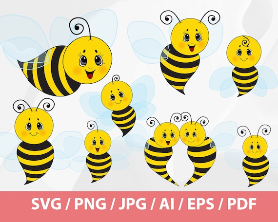 Bee SVG Bumble Bee Svg Cute Bee Svg Honey Bee Svg Bee - Etsy