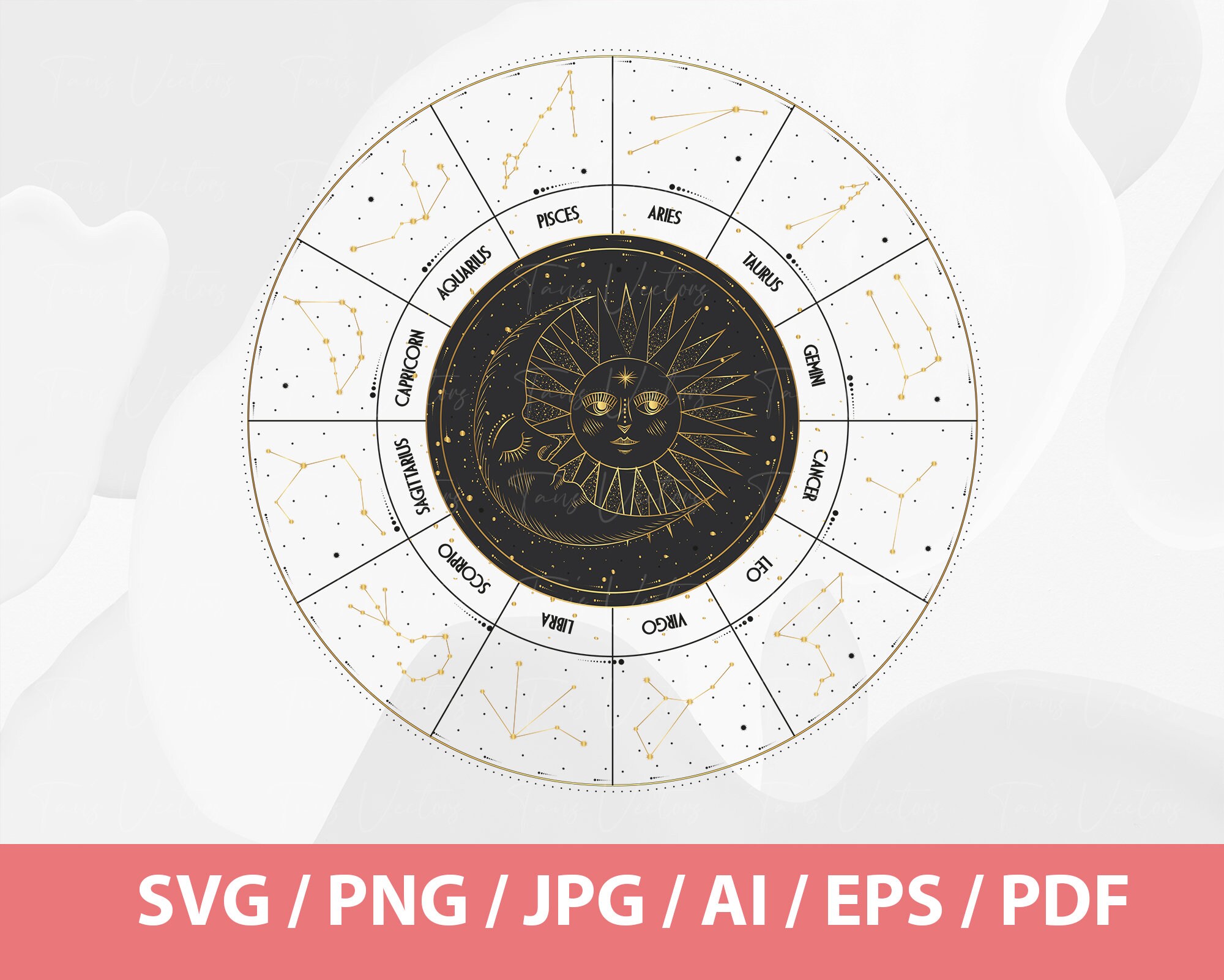 Zodiac Stars SVG Zodiac Wheel Svg Astrology Svg Zodiac - Etsy Australia