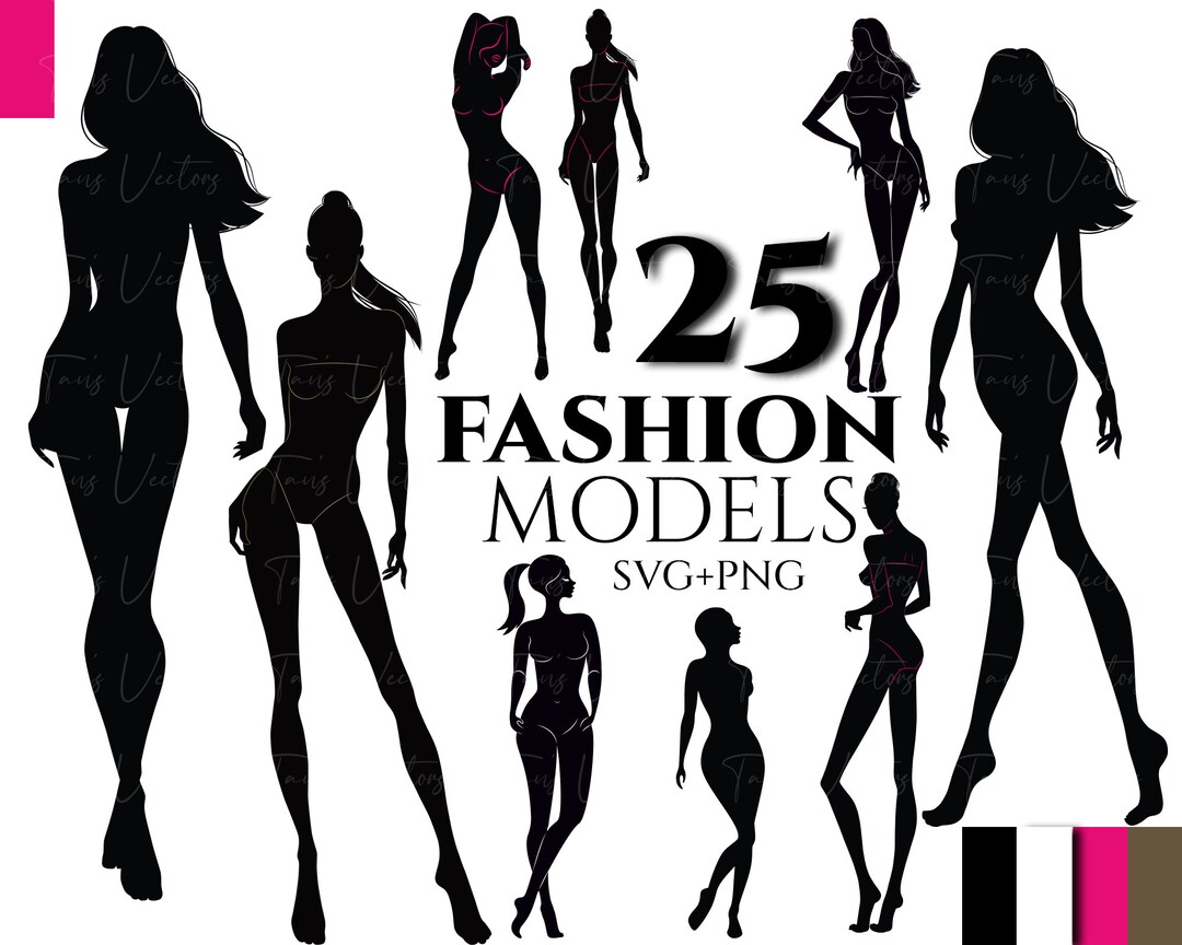Fashion Models Svg Woman Silhouette Fashion Model Svg Fashion Girl