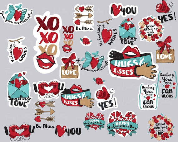 Cute Sticker Design Love