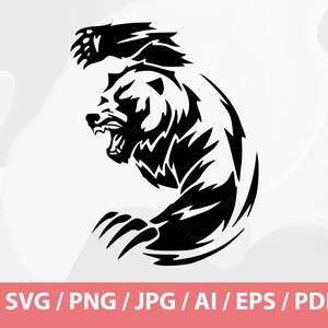 Bear SVG - Bear Silhouette Svg, Bear Svg File, Bear Claws, Wild Animals ...