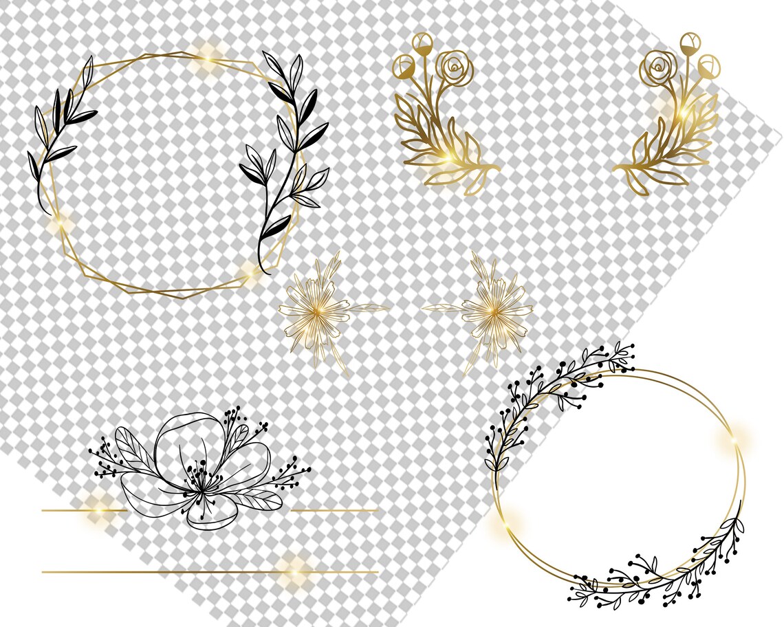 Gold Wedding Monograms Monogram SVG Bride Svg Groom Svg - Etsy