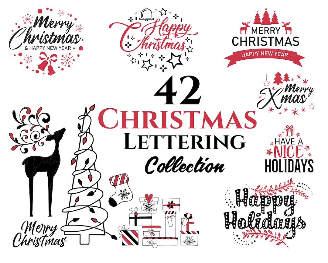 Christmas Lettering Collection - Merry Christmas SVG, Winter Quote Svg ...
