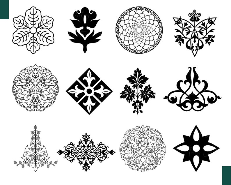 Retro Ornament SVG - Decorative Elements Svg, Geometric Design Svg ...