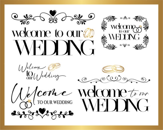 Welcome to Our Wedding Wedding SVG Bride Svg Groom Svg - Etsy