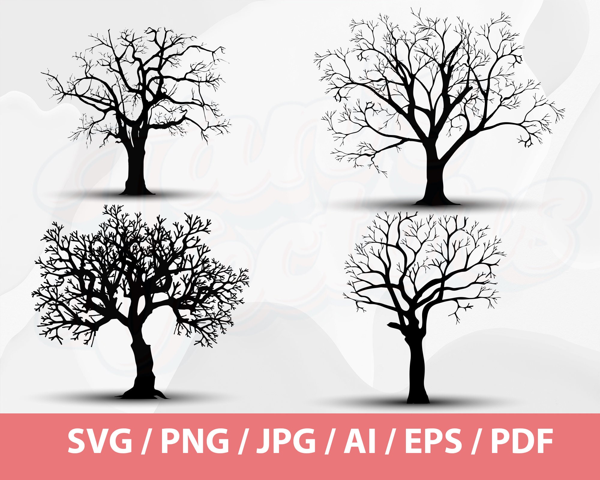Plotterdatei Baum Silhouetten Set Wald Svg Plotterdatei - Etsy Schweiz