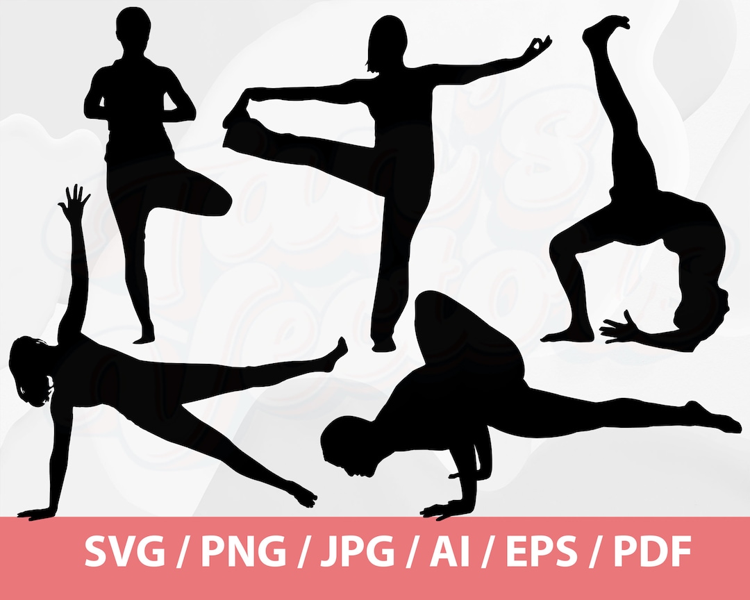 Yoga SVG - Yogo Poses Silhouette, Mediation Svg, Practice Svg, Yoga ...