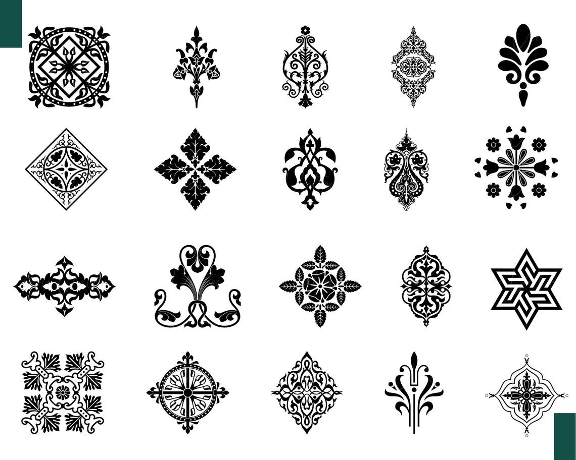 Retro Ornament SVG - Decorative Elements Svg, Geometric Design Svg ...