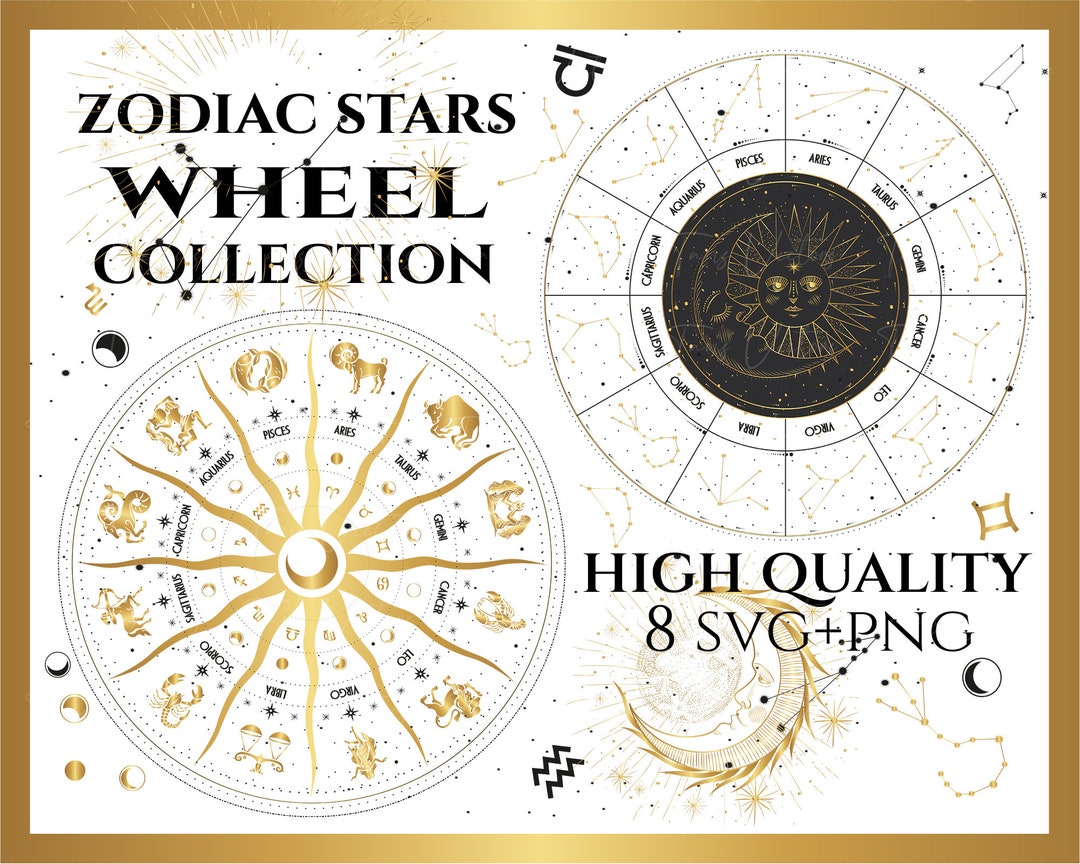Zodiac Stars SVG - Zodiac Wheel Svg, Astrology Svg, Zodiac Sign Svg ...