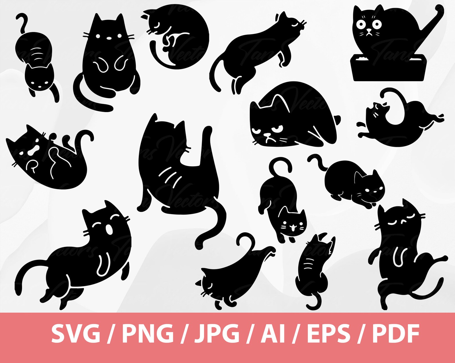 Funny Cat SVG Bundle Cat SVG Kitten SVG Cat Lady Svg - Etsy