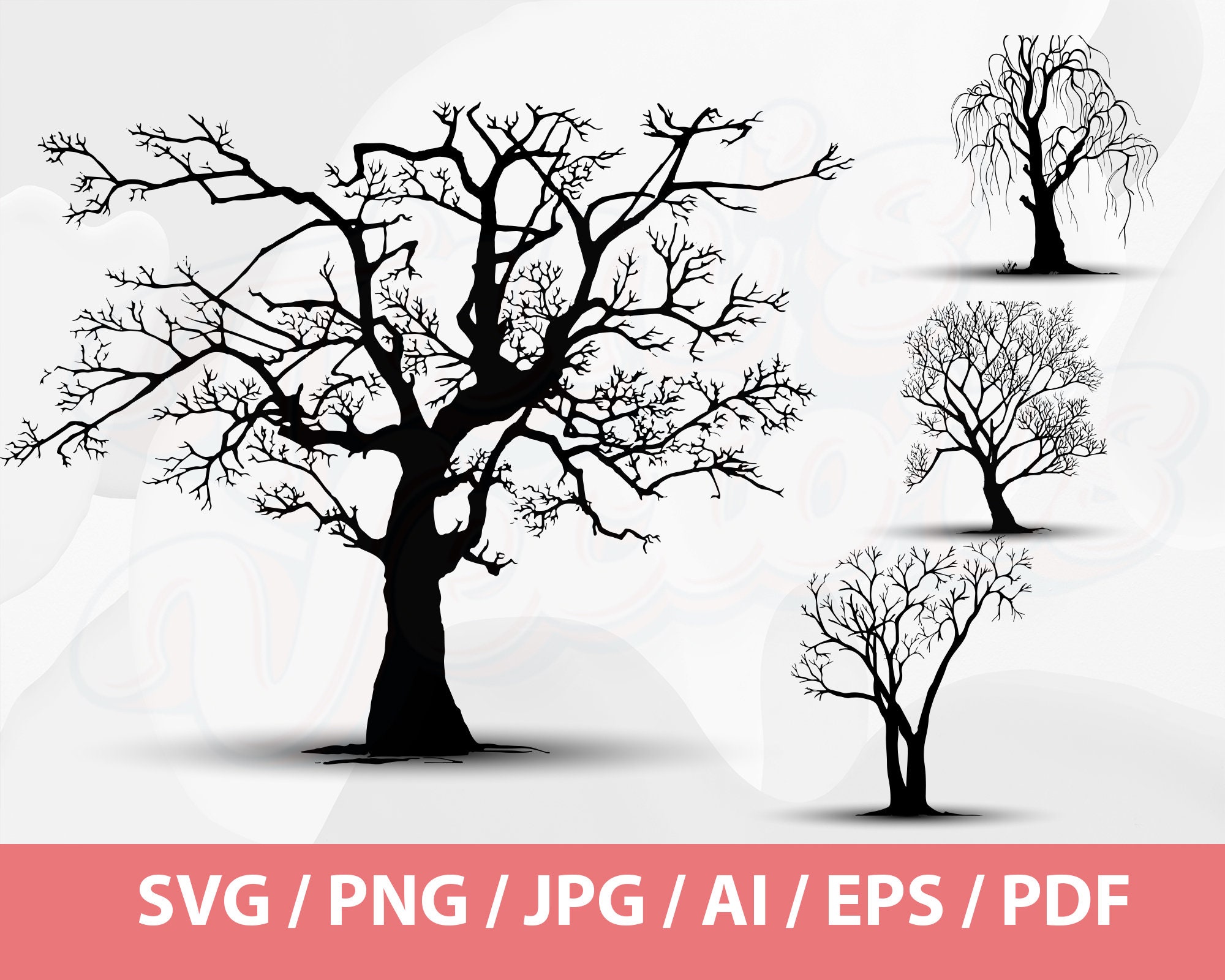 Scary Dead Trees Drawings