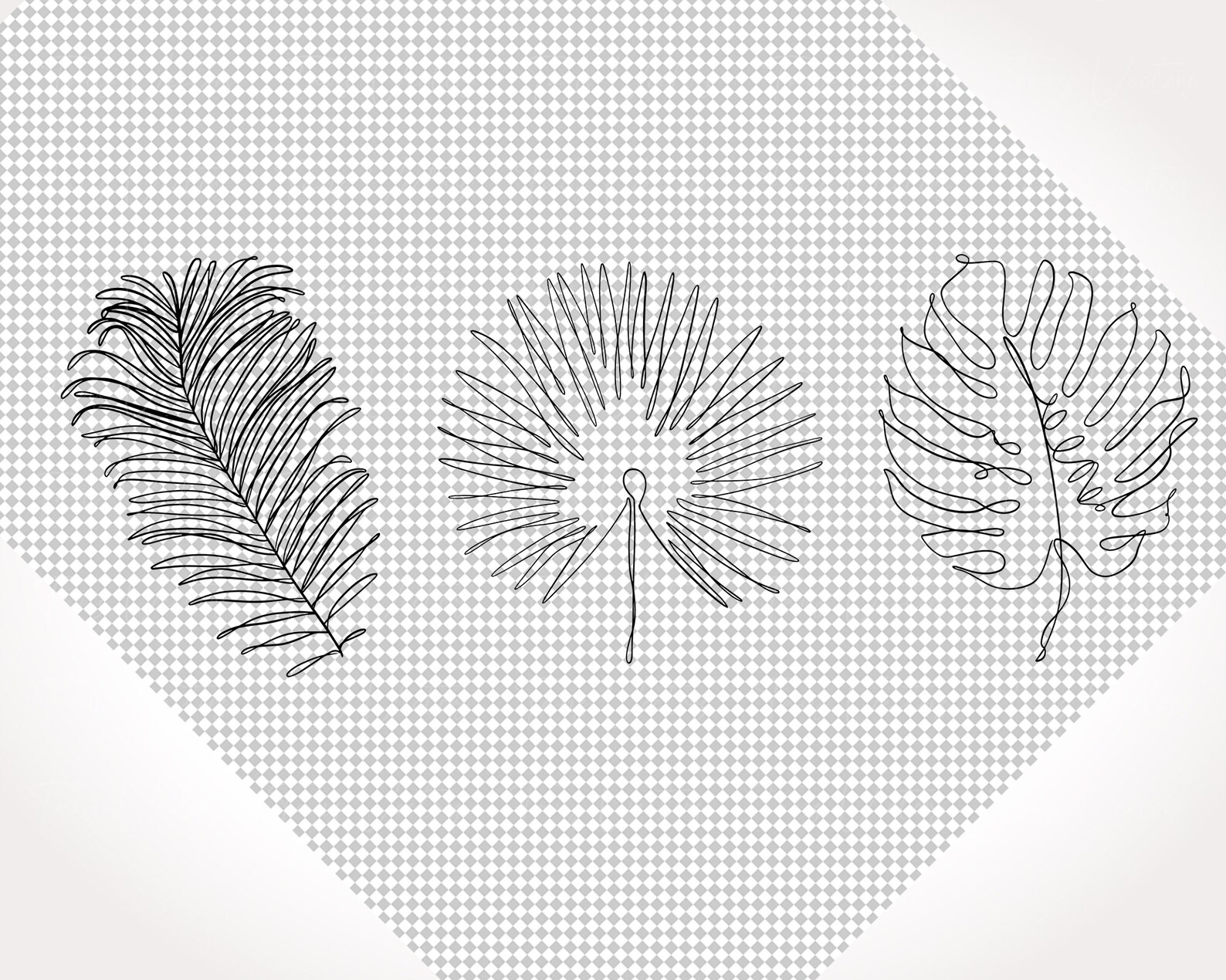 Leaf Line Art Collection - Leaf Svg, Minimalist Leaf, Leaf Wall Art ...