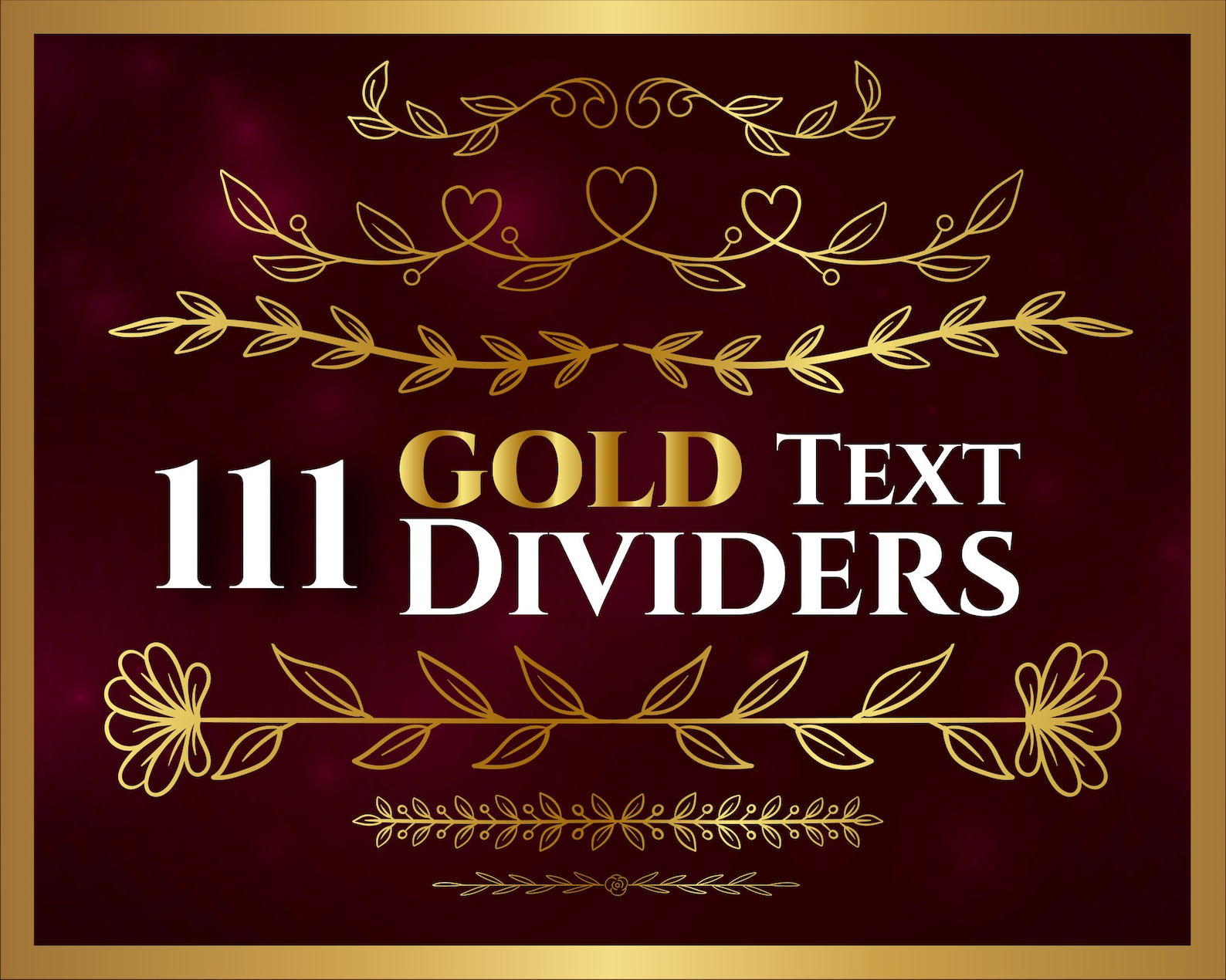 GOLD TEXT DIVIDERS Dividers Svg Text Dividers Svg - Etsy