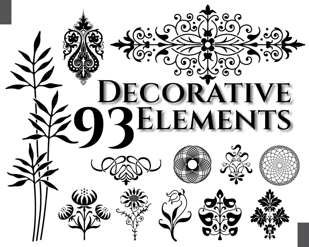 Decorative Elements SVG - Decorative Ornaments Svg, Geometric Design ...