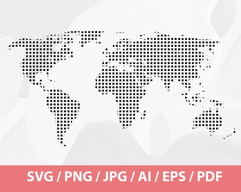 World Maps Collection SVG World Map SVG World SVG Travel - Etsy