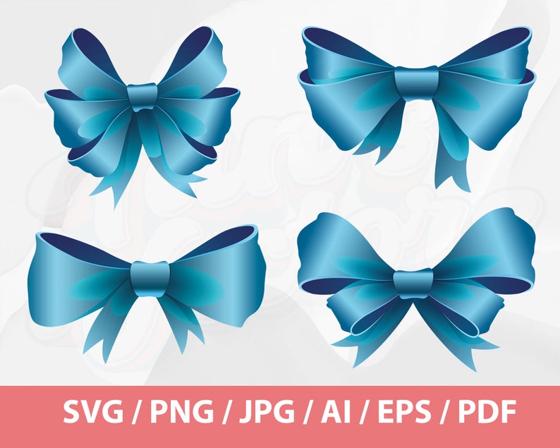 Ribbon SVG Realistic Ribbon Svg Gift Ribbon Svg Bridal - Etsy