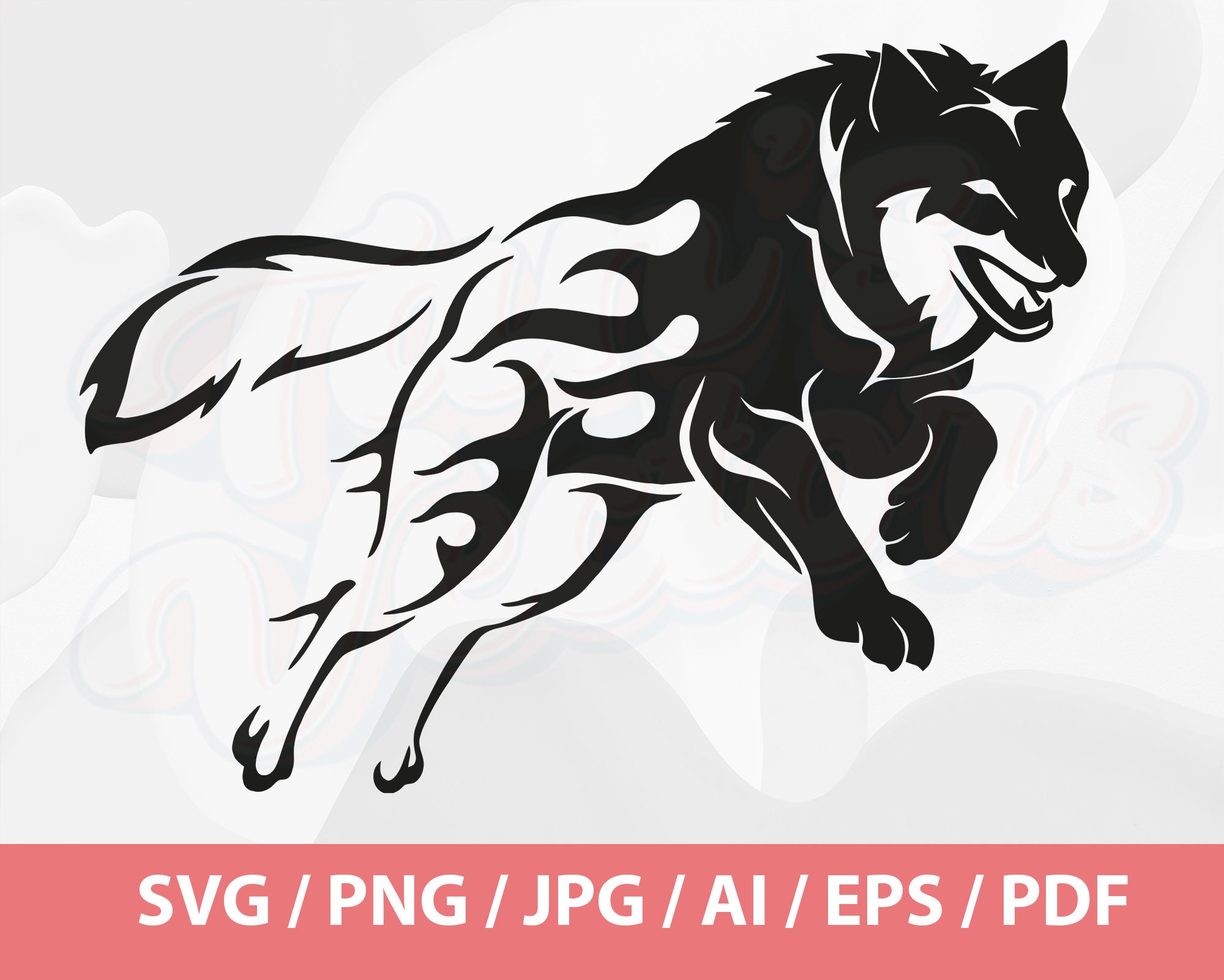 Wolf Silhouette SVG Wolf Svg Wolf Clipart Wolf Face Svg - Etsy