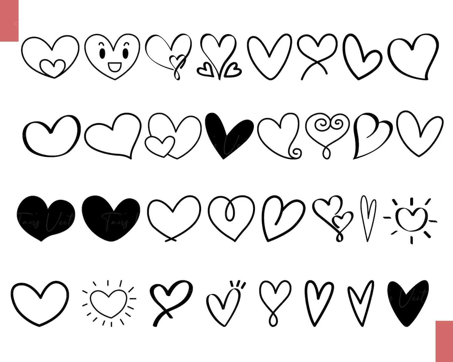 Heart SVG Hand Drawn Heart Svg Heart Clipart Heart Doodle - Etsy