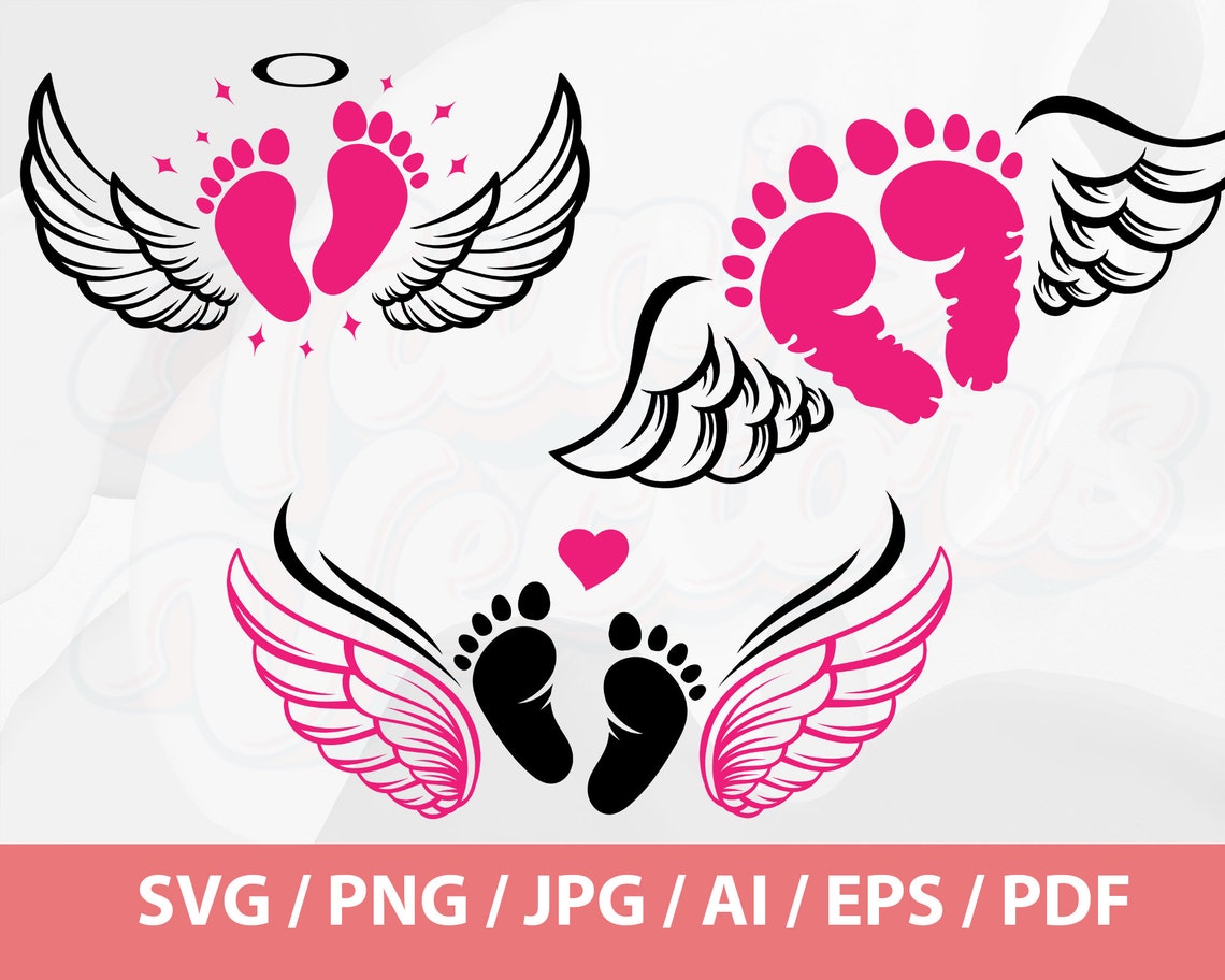 Baby Loss SVG Memorial Svg, Baby Footprints, Pregnancy and Infant Loss ...