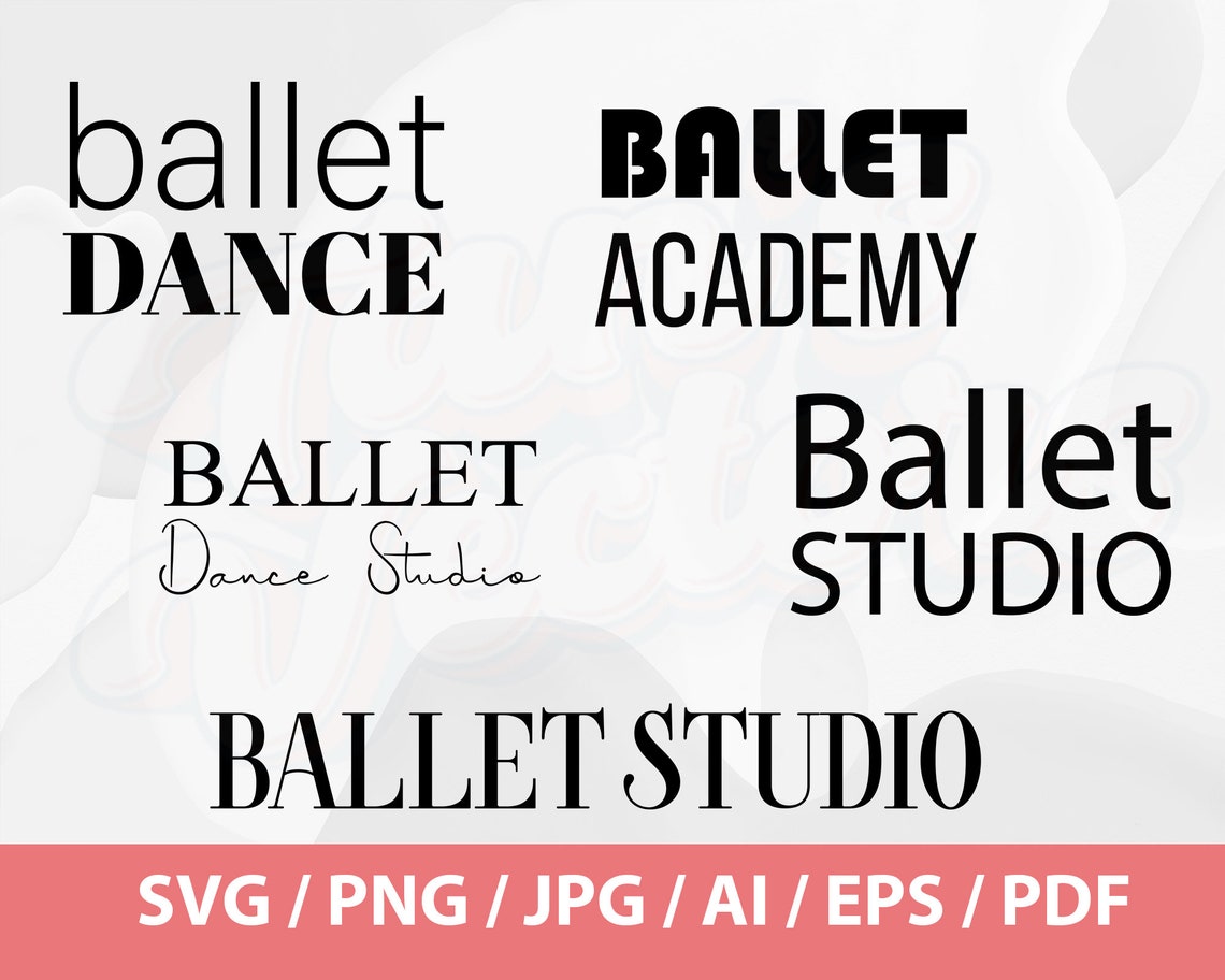 Ballet Silhouette Logo Set Ballet SVG Ballerina SVG Ballet - Etsy