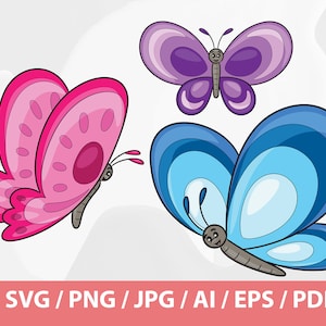 Cute Butterfly Clipart - Spring Bugs, Butterfly Clipart, Butterfly SVG ...