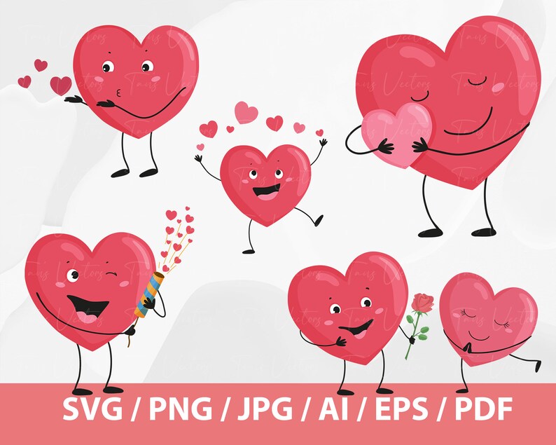 Collection of Hearts SVG Cute Heart Svg Love Svg - Etsy