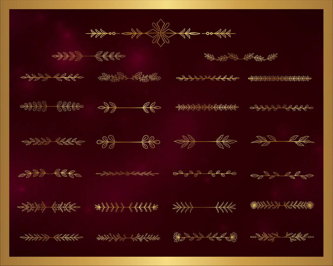 GOLD TEXT DIVIDERS Dividers Svg Text Dividers Svg - Etsy