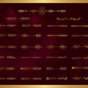 GOLD TEXT DIVIDERS - Dividers Svg, Text Dividers Svg, Decorative Border ...