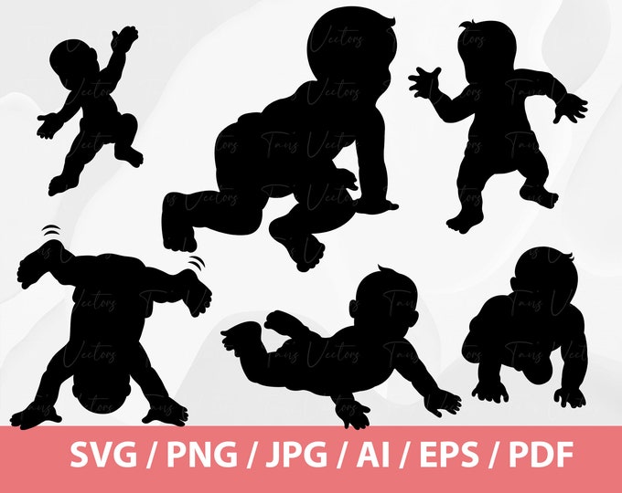 Baby Crawling Stencil, Reusable Baby Crawling Stencil - Craft Stencils ...