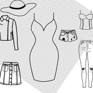Woman Clothes Collection Set - Clothes Svg, Clothing Svg, Clothes ...
