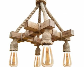 Rustic Light Fixture - Etsy