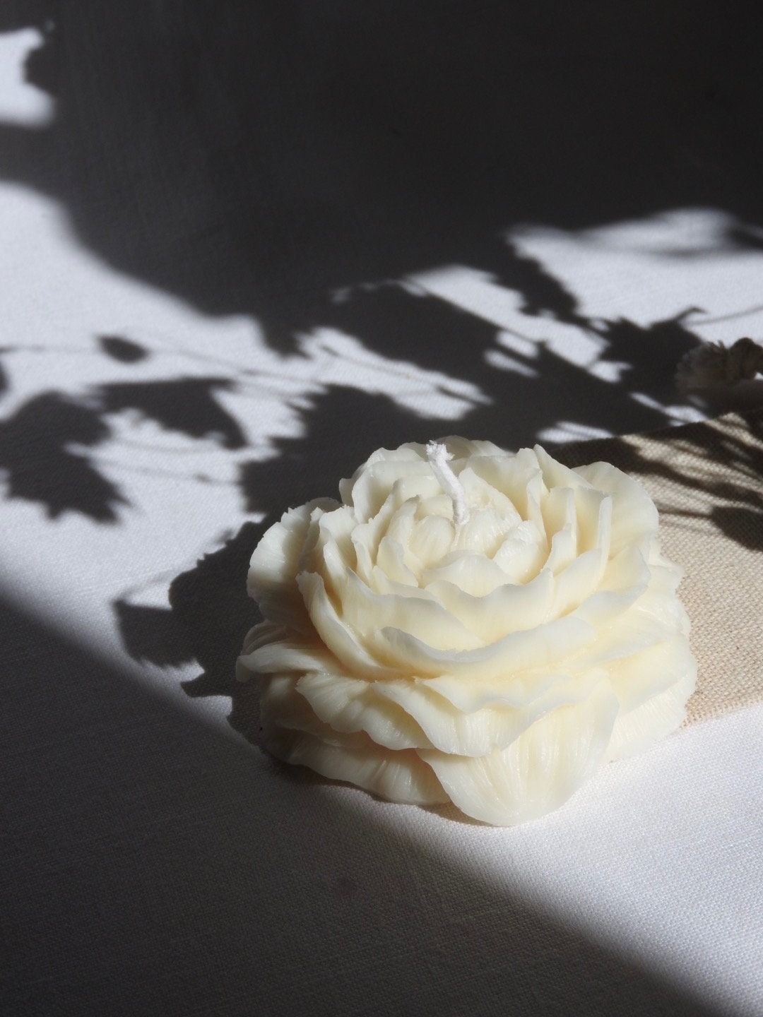 Peony Flower Candle, Garance Model, Artisanal and 100% Natural in ...